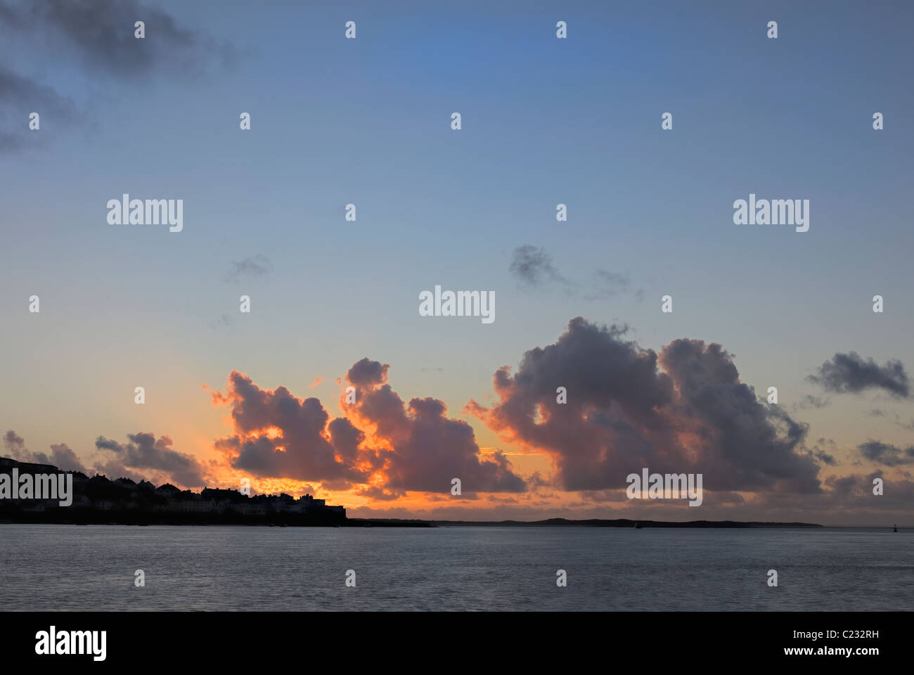 Sunset over Appledore, North Devon, England Stock Photo - Alamy
