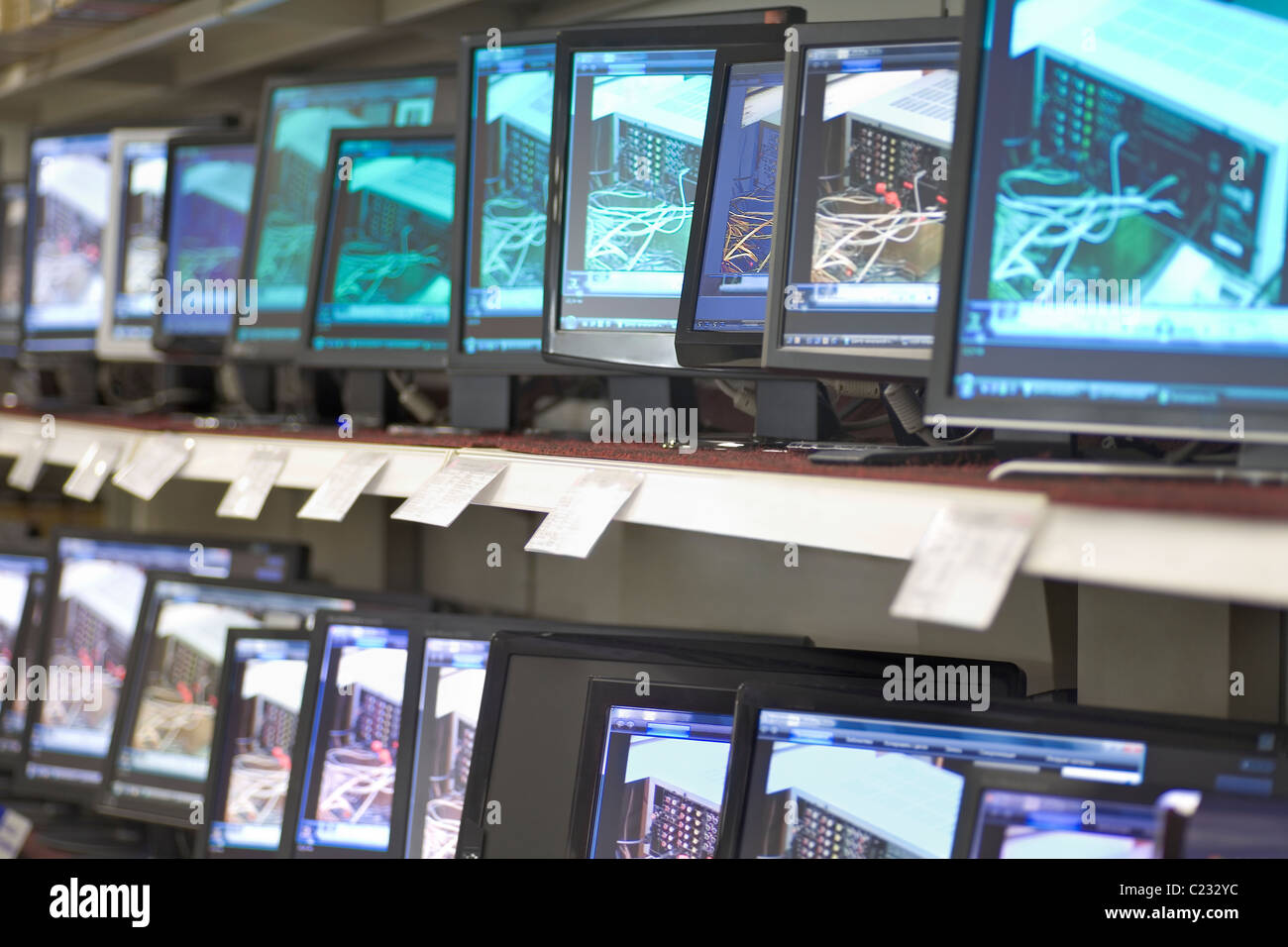 Interior of a electronics store Stock Photo - Alamy