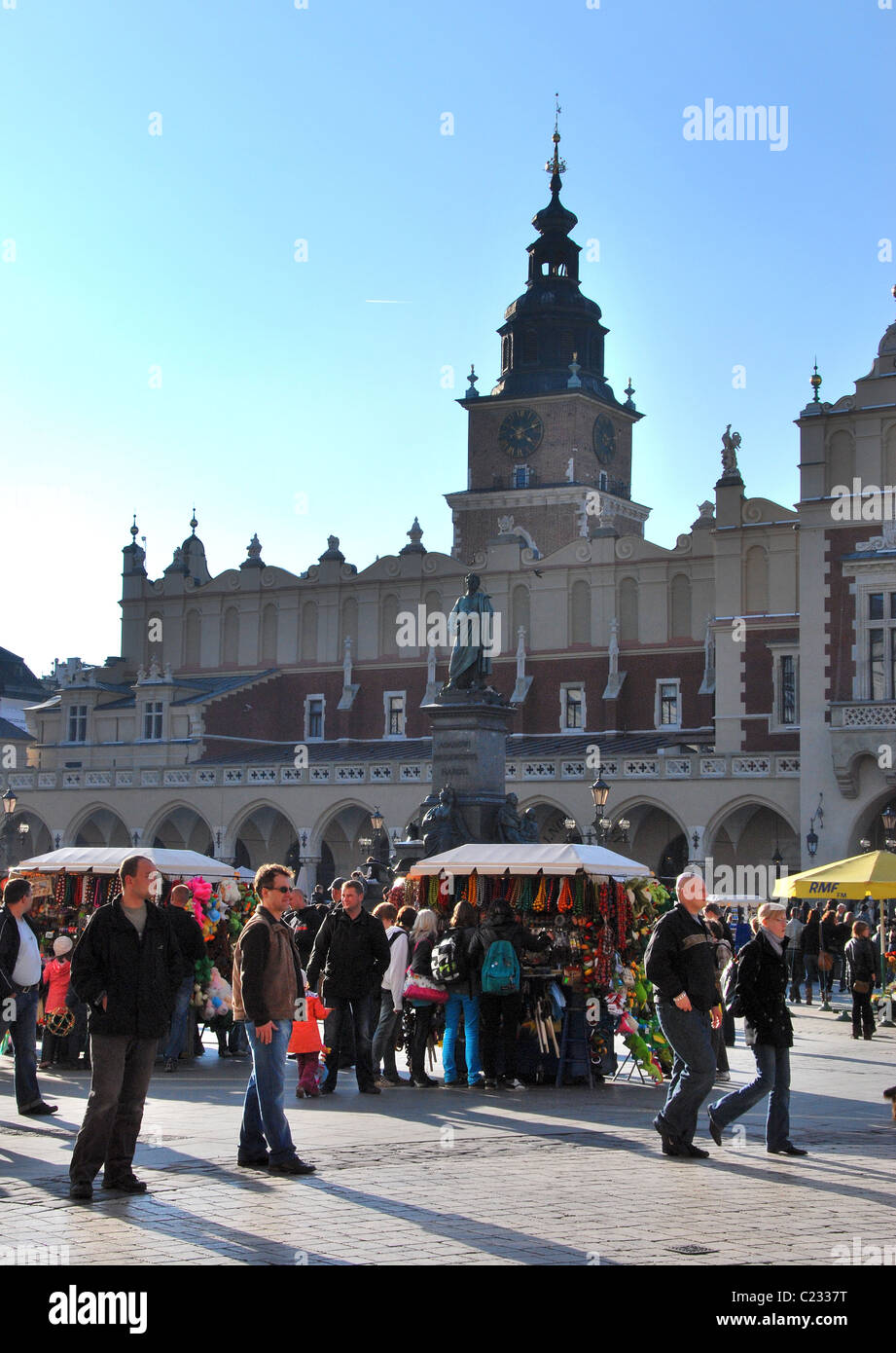 The Rynek, Market Square, Krackow, Poland, showing the Sukiennice and ...