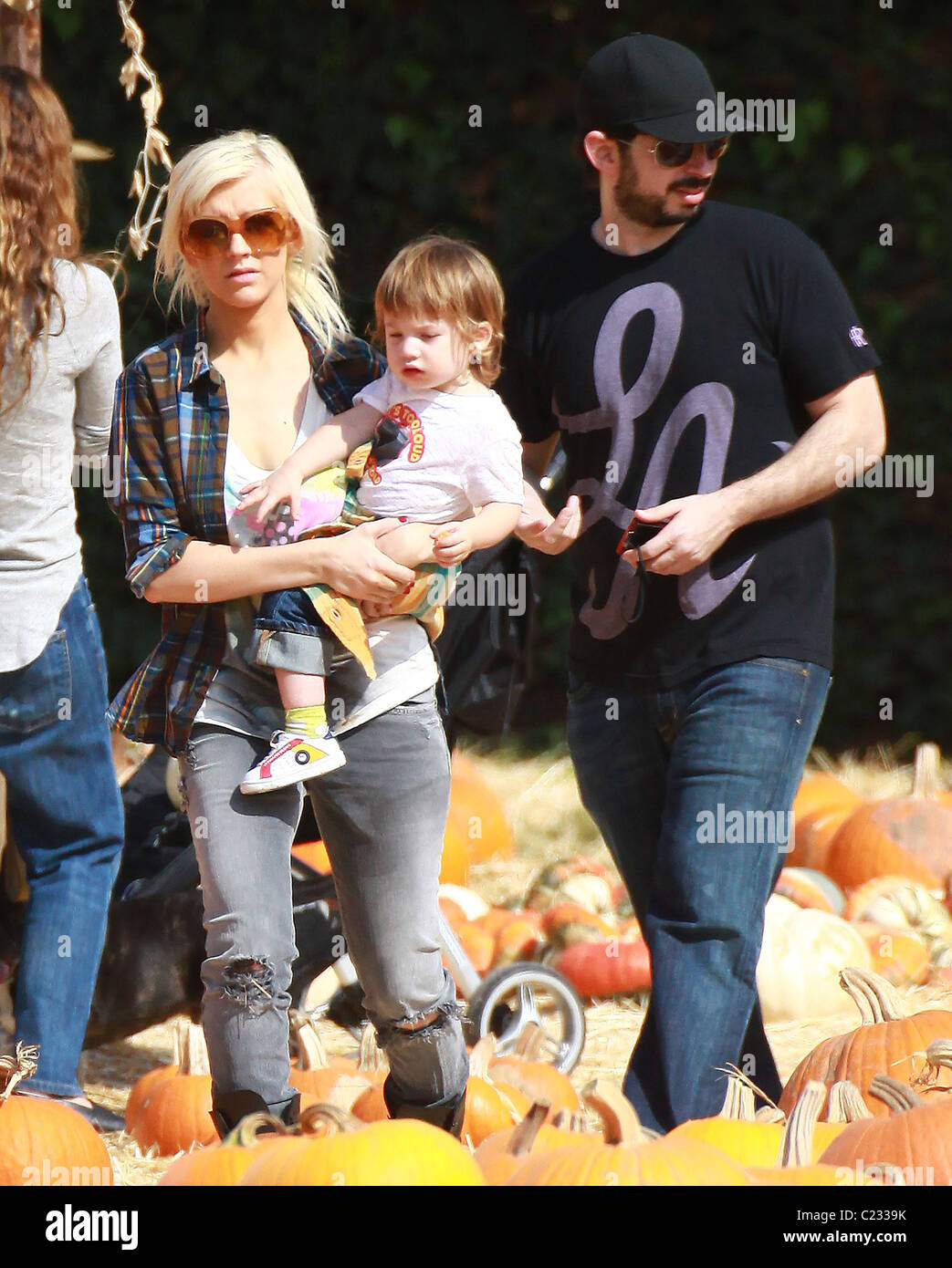 Christina Aguilera and husband Jordan Bratman with their 21 month old son son Max, visits Mr ...