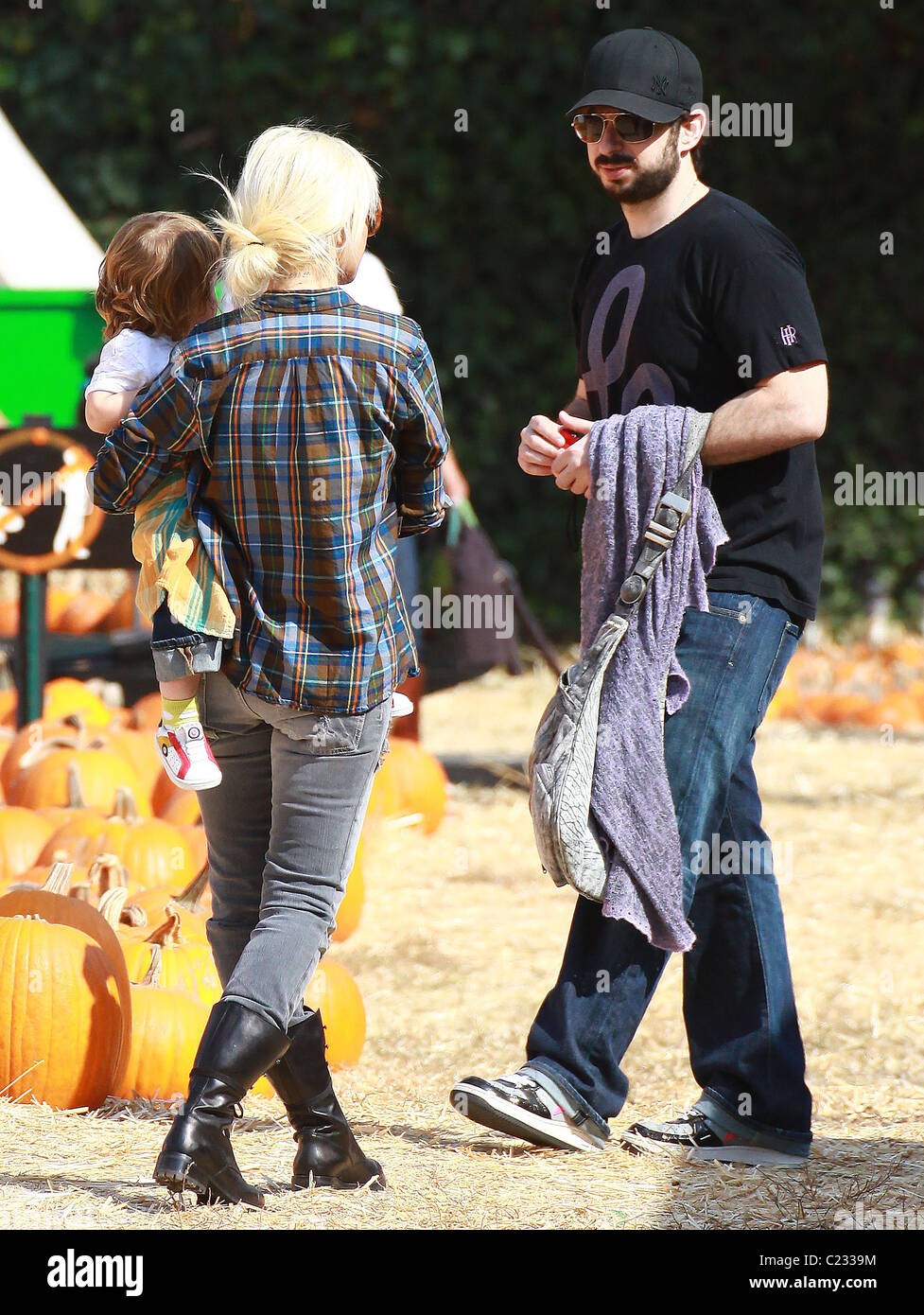 Christina Aguilera and husband Jordan Bratman with their 21 month old son son Max, visits Mr ...