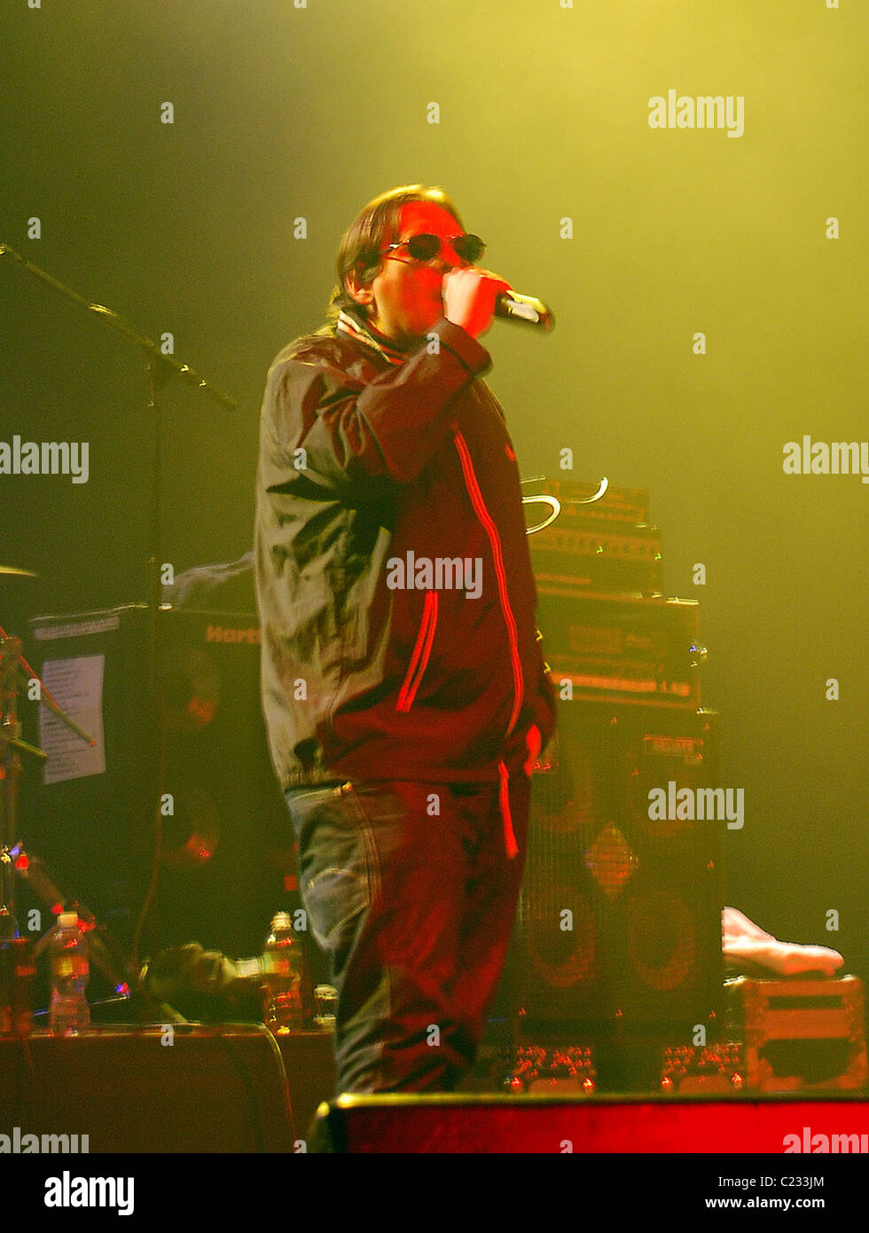 Shaun Ryder of the Happy Mondays performing at the Roseland Ballroom ...