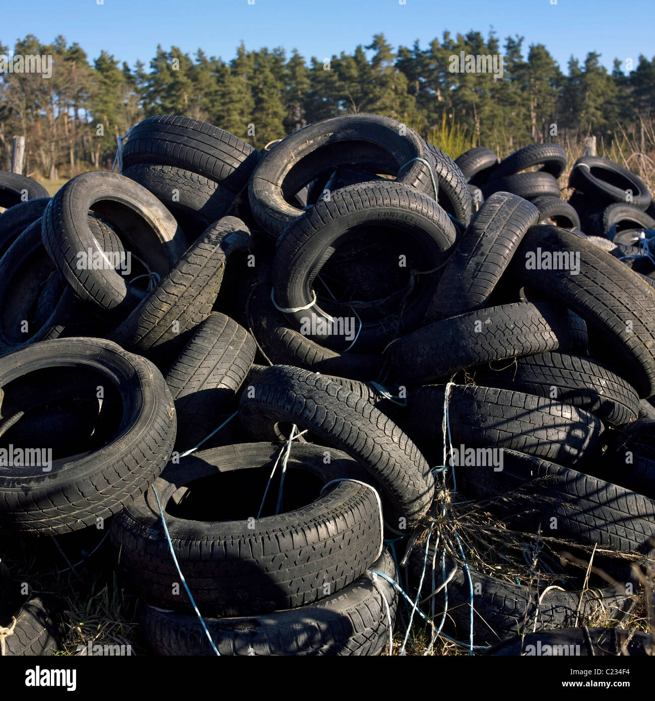 Pile tyres hi-res stock photography and images - Alamy