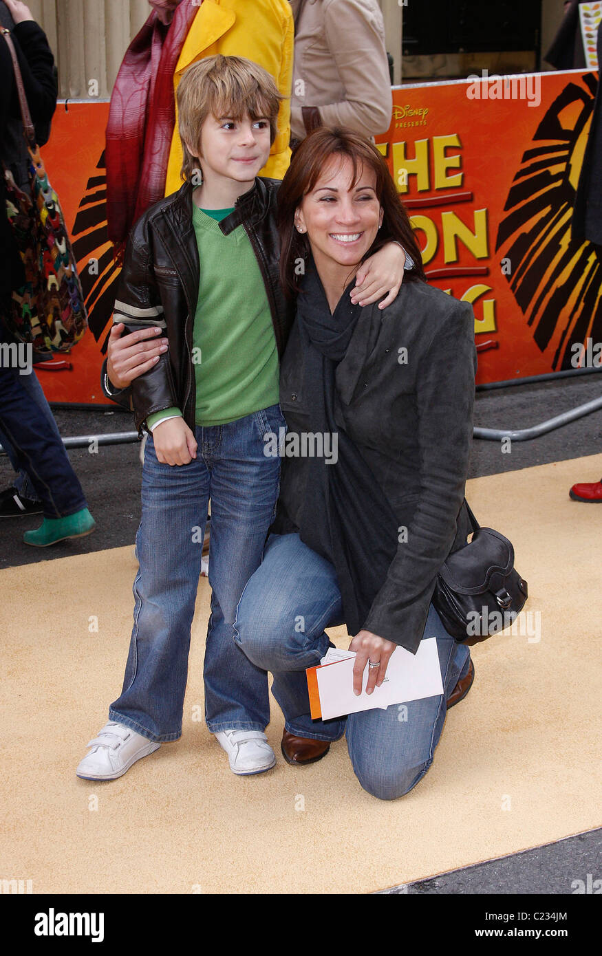 Andrea McLean and her son Finlay Disney's 'Lion King' 10th anniversary ...