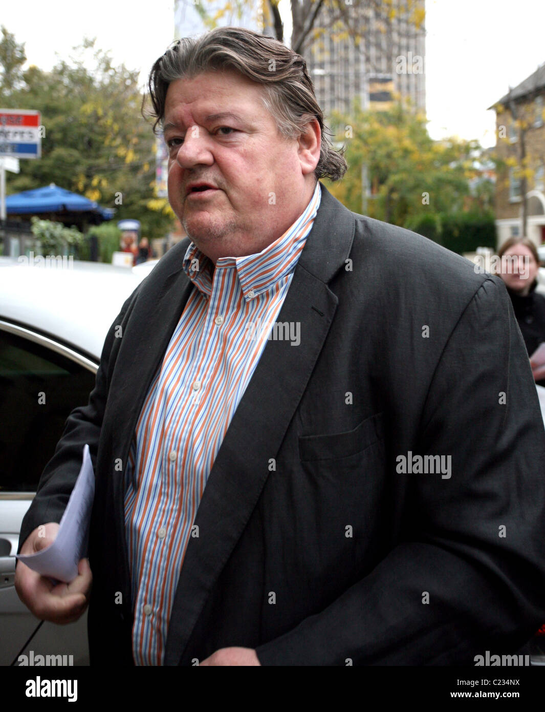 Robbie Coltrane arrives at the 'This Morning' studios London, England ...