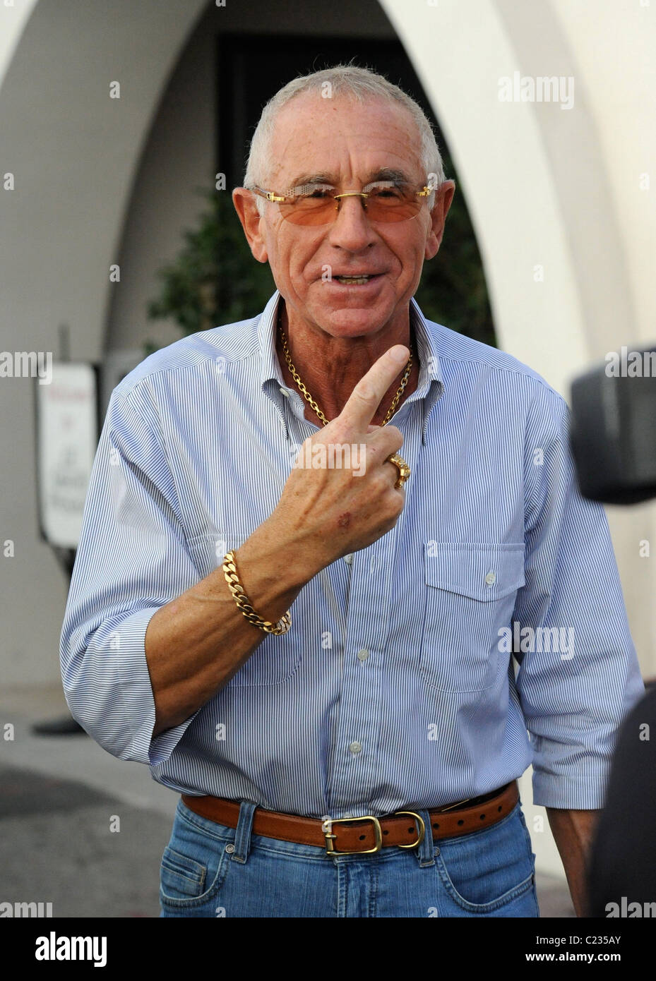 Frederic Prinz von Anhalt outside a restaurant in Beverly Hills where ...