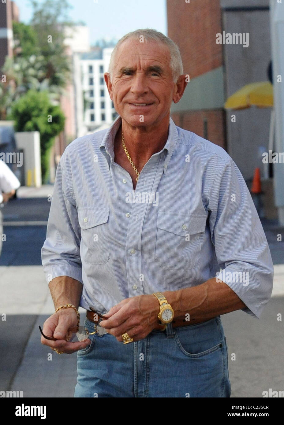 Frederic Prinz von Anhalt outside a restaurant in Beverly Hills where ...