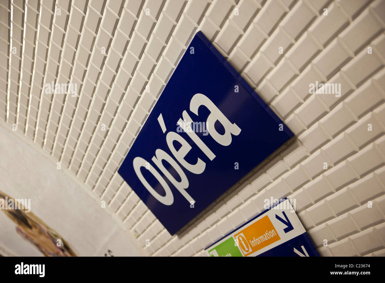 "Opera" metro sign; Paris, France, Europe. Charles Lupica Stock Photo ...