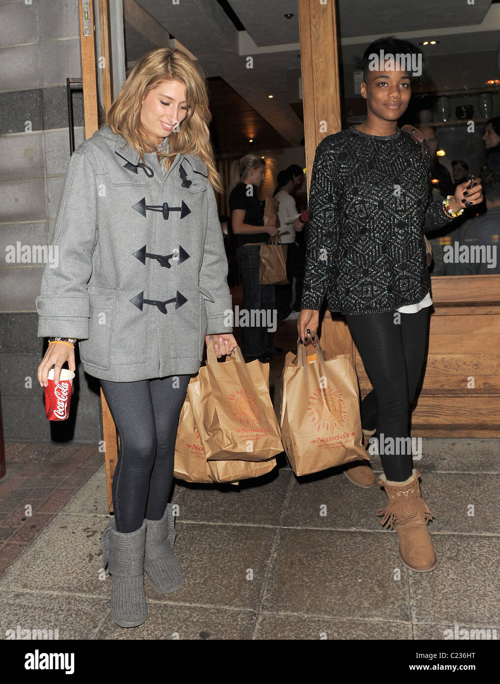 X Factor finalists Stacey Soloman and Rachel Adedeji visit Nandos ...