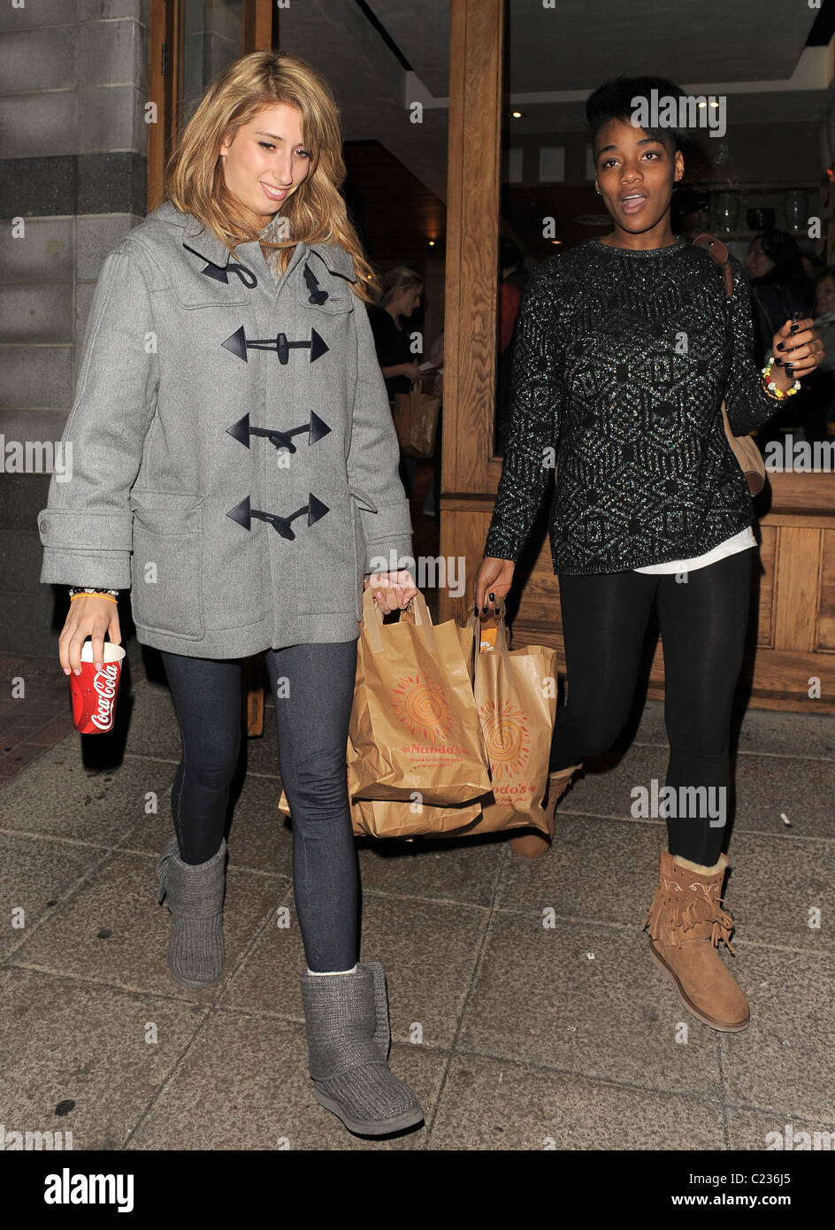 X Factor finalists Stacey Soloman and Rachel Adedeji visit Nandos ...
