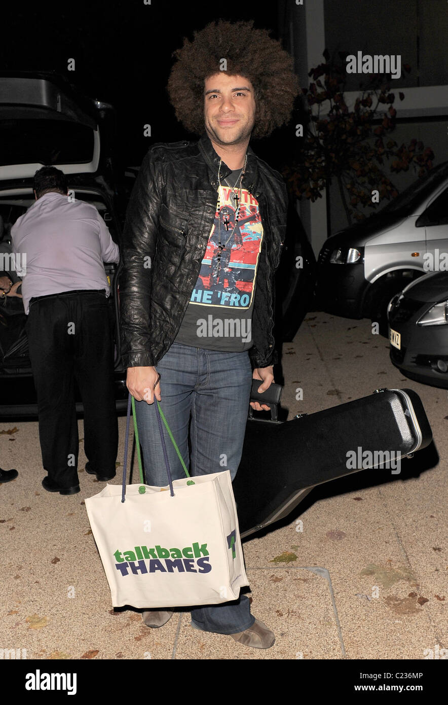 X Factor finalist Jamie Archer arriving back at The X Factor House ...