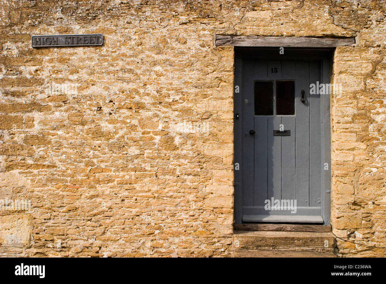 Front door of a Cotswold stone house, Lacock, UK Stock Photo - Alamy