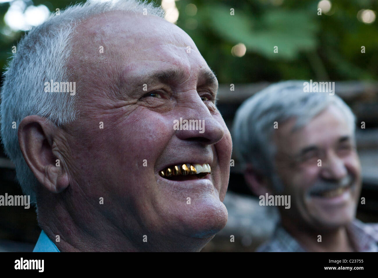 Ex miners are seen near an abandoned mine in Sinegorsk, Sakhalin ...