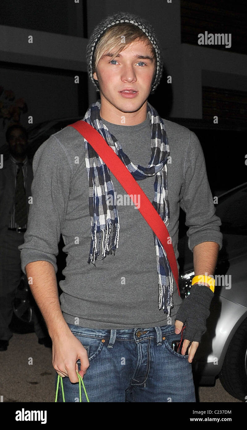 X Factor finalist Lloyd Daniels arriving back at The X Factor House ...