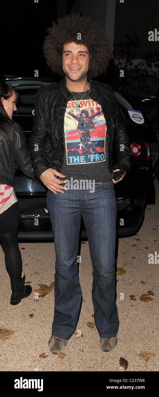 X Factor finalist Jamie Archer arriving back at The X Factor House ...