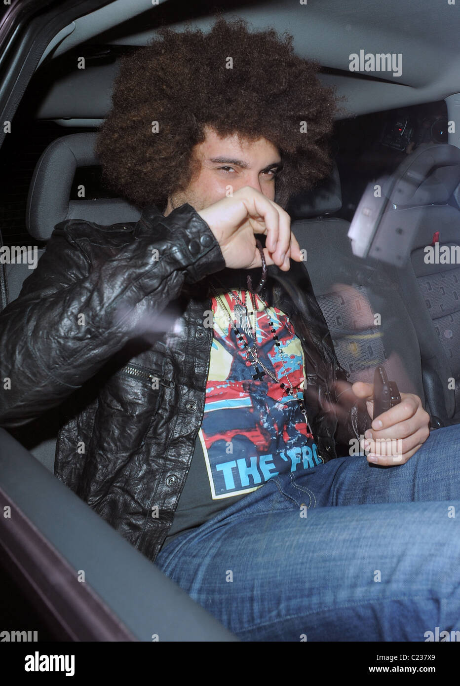 X Factor finalist Jamie Archer arriving back at The X Factor House ...