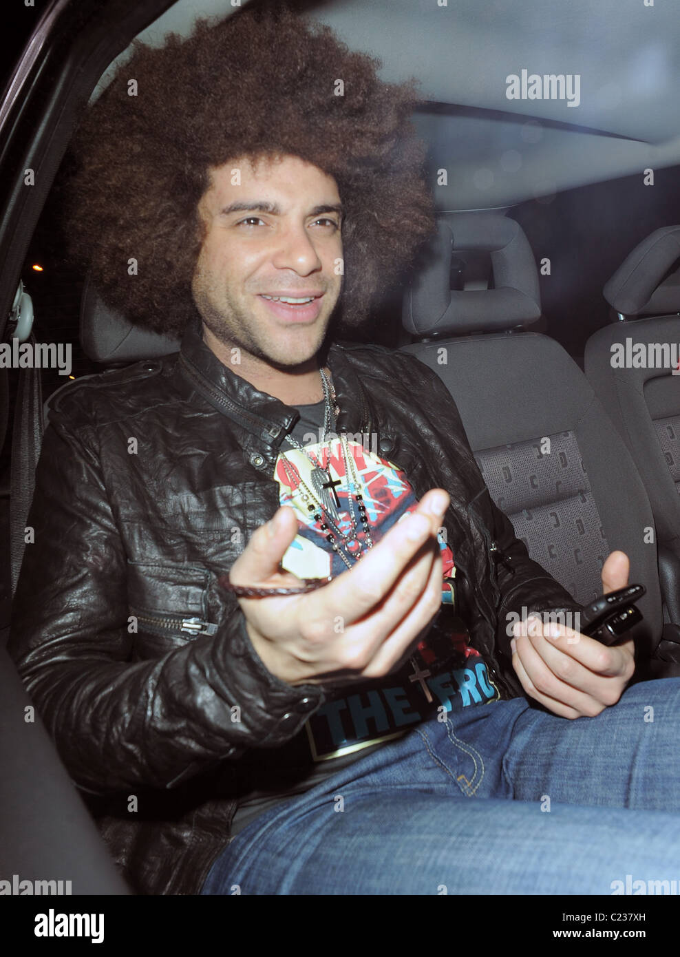 X Factor finalist Jamie Archer arriving back at The X Factor House ...