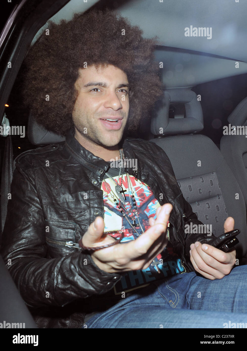 X Factor finalist Jamie Archer arriving back at The X Factor House ...