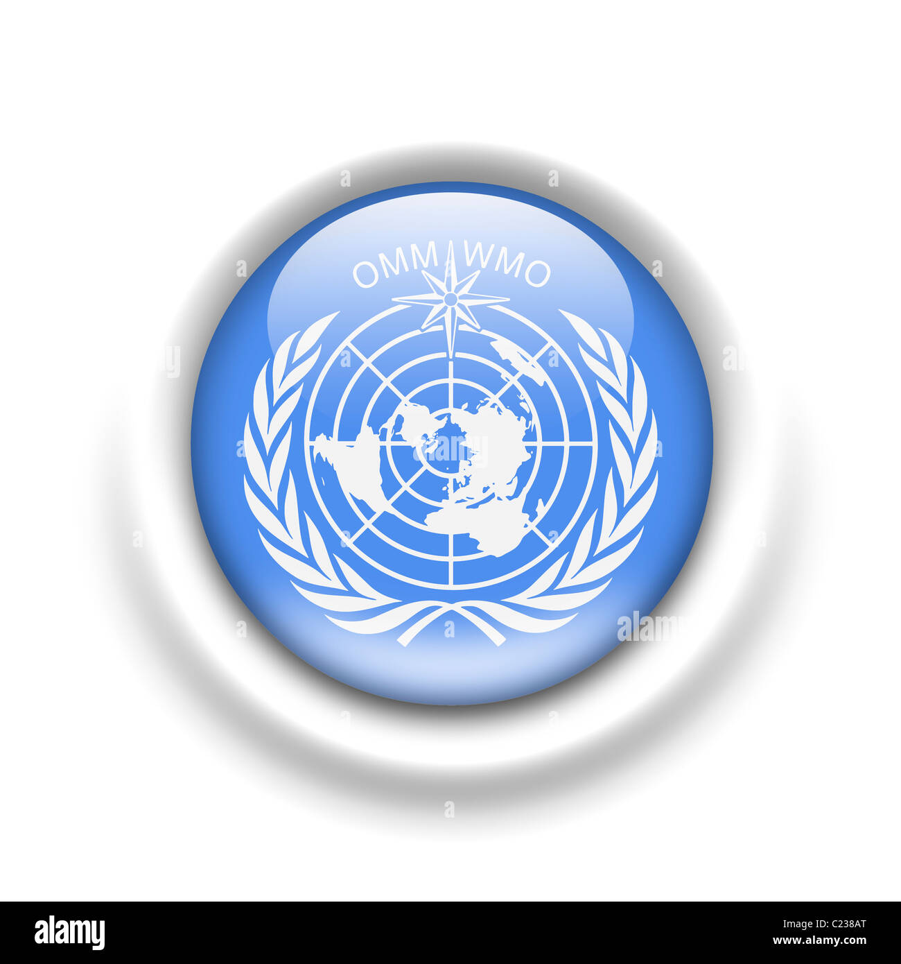 WMO flag logo symbol Stock Photo - Alamy