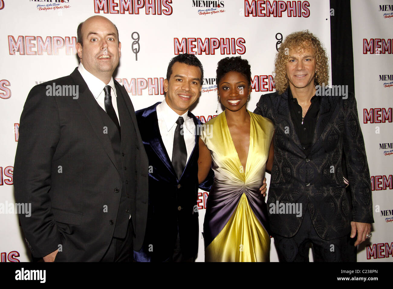 Christopher Ashley, Sergio Trujillo, Montego Glover and David Bryan ...