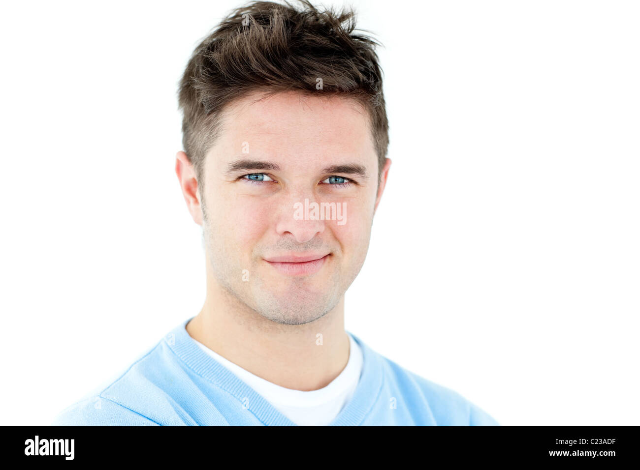 Positive man looking into the camera Stock Photo - Alamy