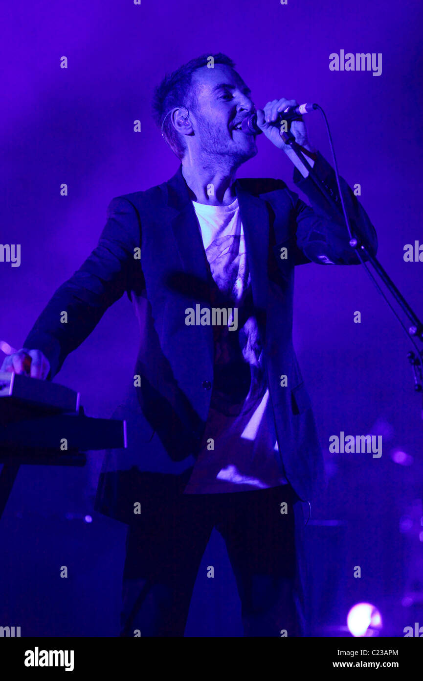 Robert Del Naja, aka 3D, of Massive Attack performing at the Olympiyski ...