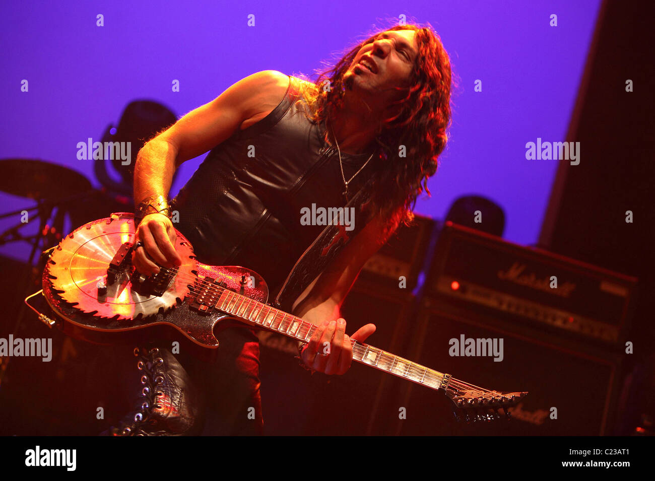 Doug Blair W.A.S.P performing at the B1 Maximum Moscow, Russia - 11.10. ...