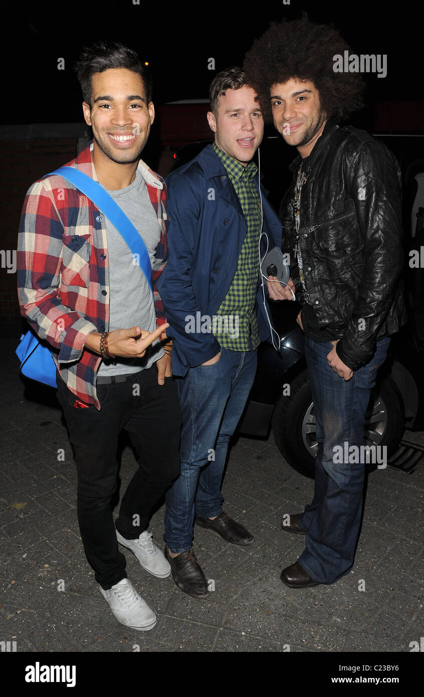 X Factor finalists Danyl Johnson, Olly Murs and Jamie Archer are all ...