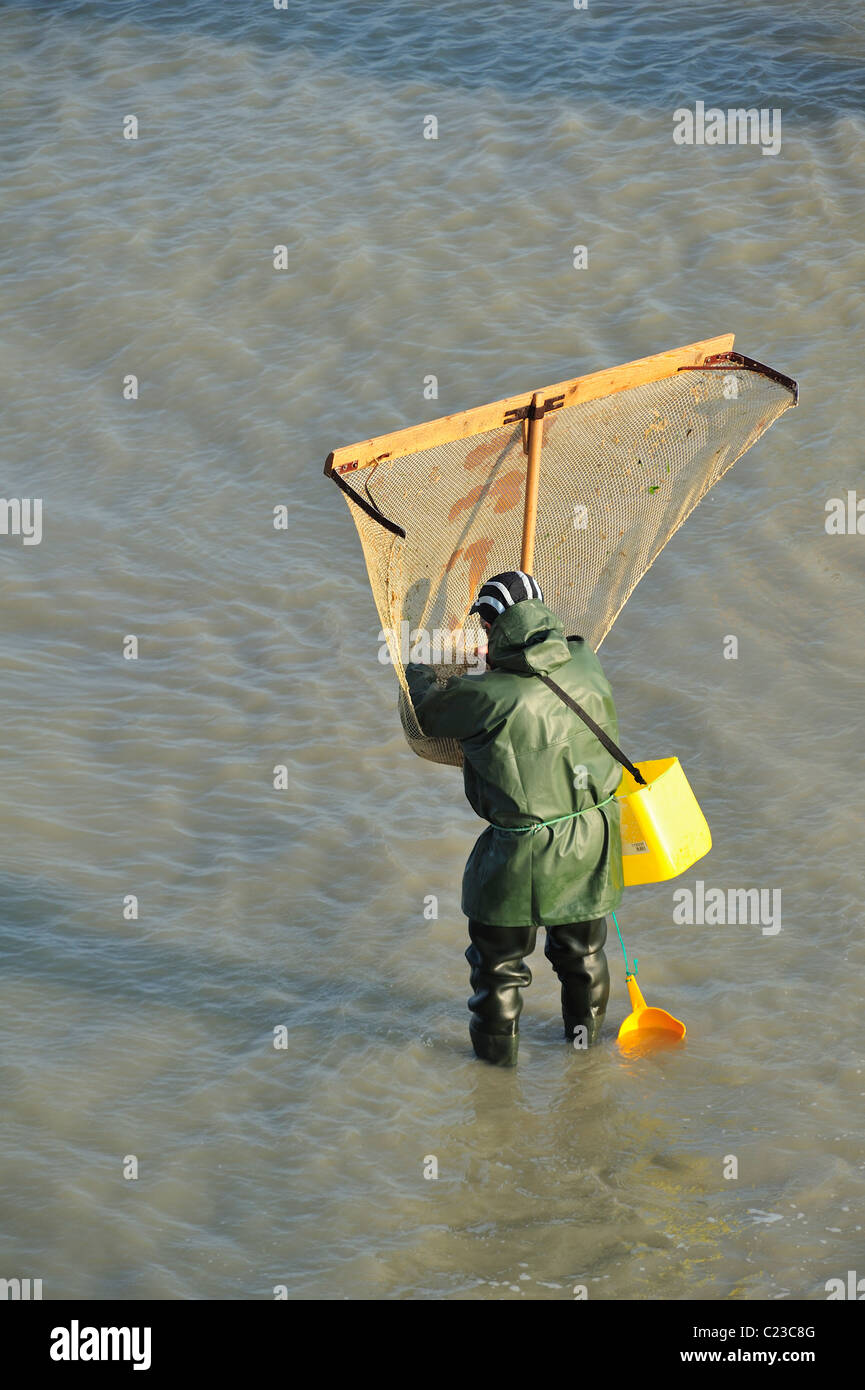 With her shrimping net hi-res stock photography and images - Alamy