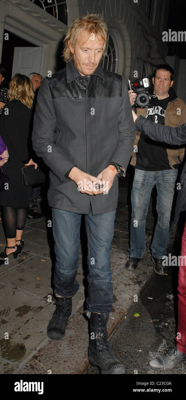 Rhys Ifans, Pearl Lowe For Peacocks at Sketch Restaurant - Departures ...