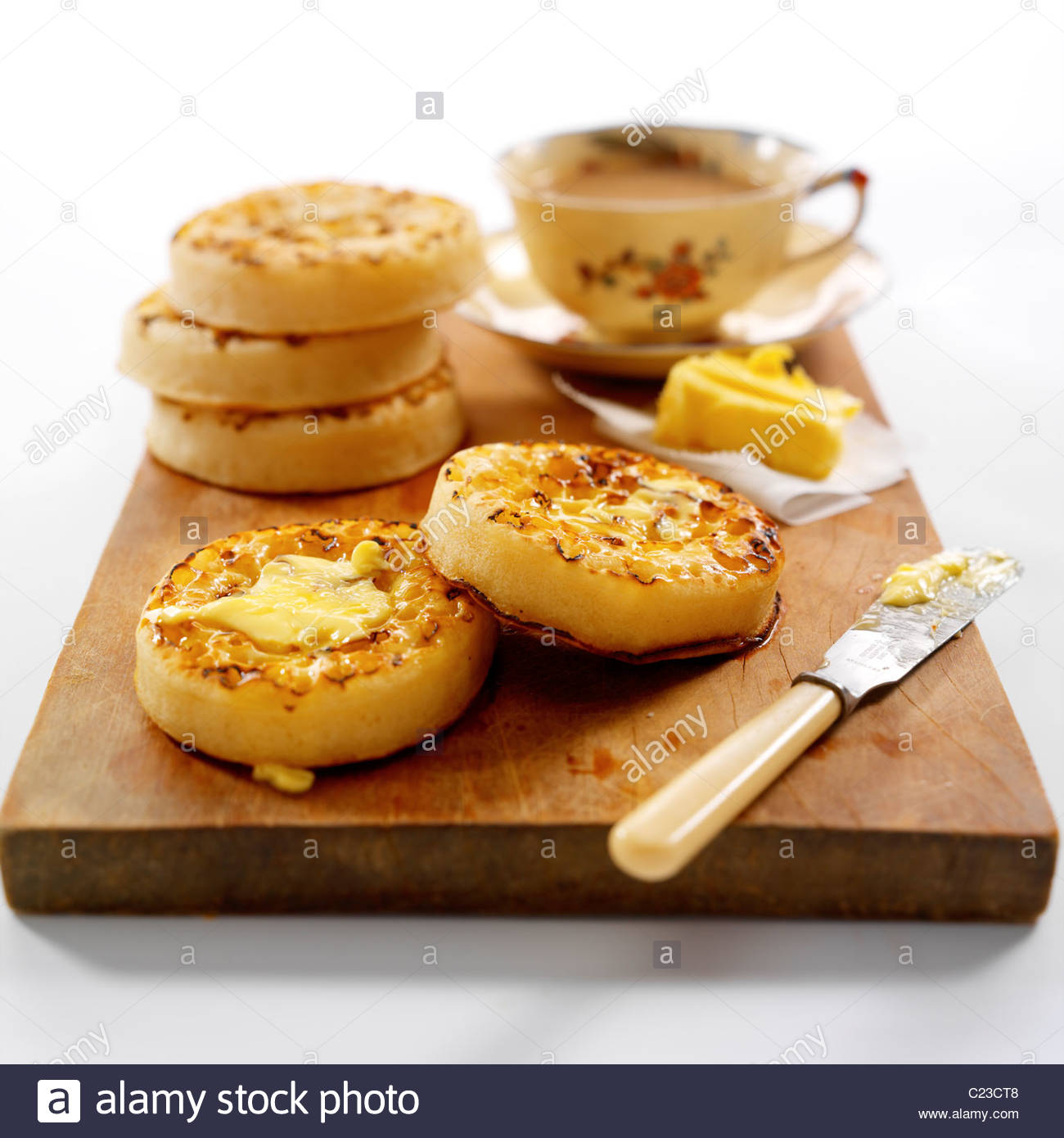 Buttered Crumpets High Resolution Stock Photography and Images - Alamy