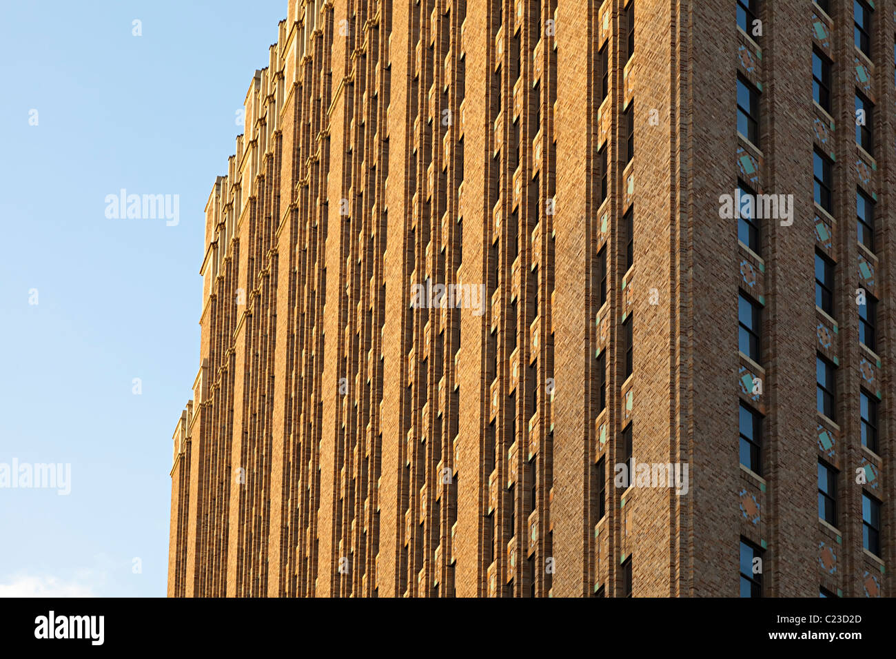 Skyscraper in red brick San Antonio Texas USA Stock Photo - Alamy