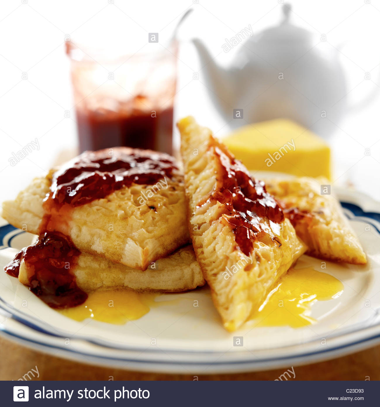 Buttered Crumpets High Resolution Stock Photography and Images - Alamy