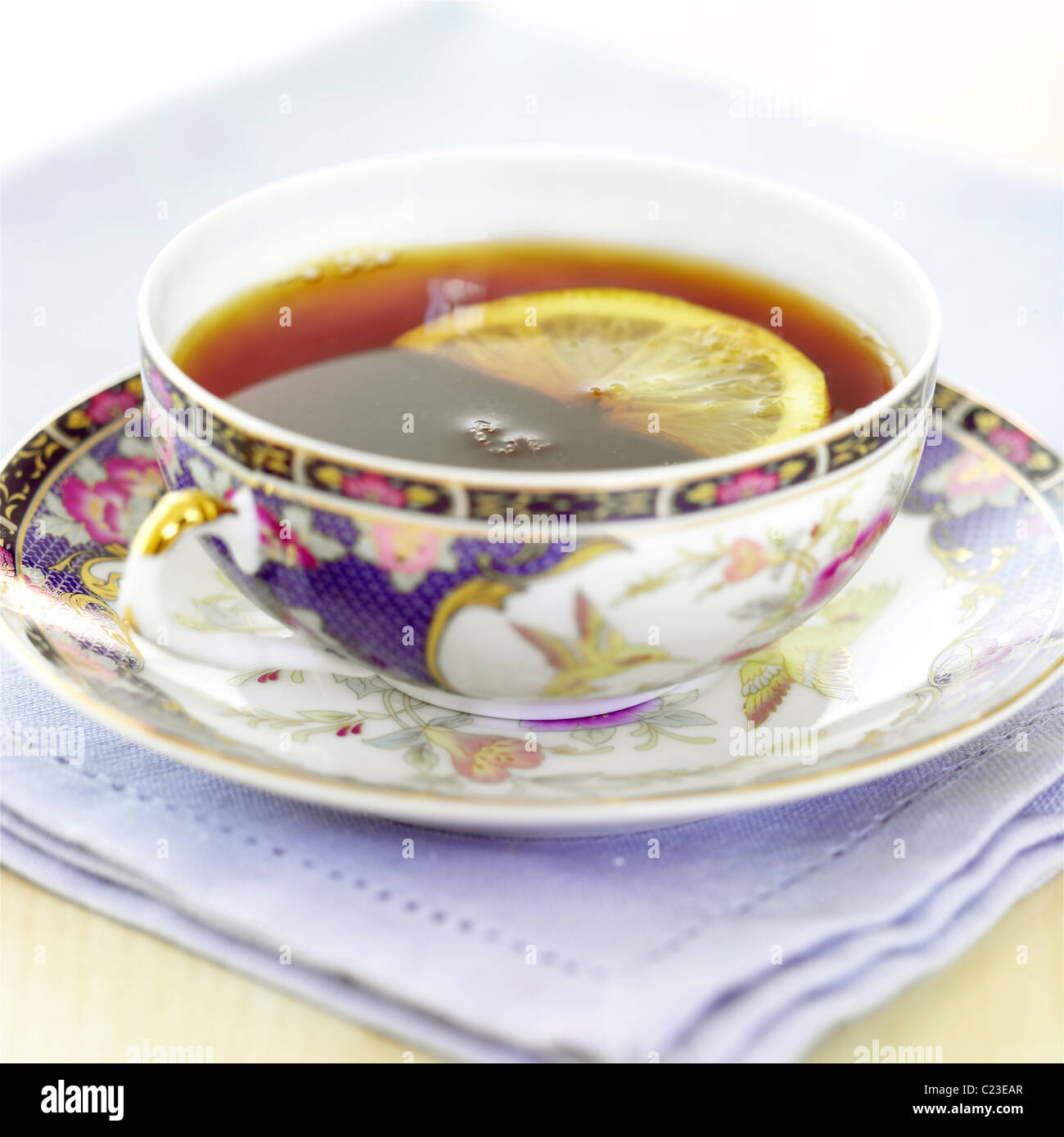 Cup of Lemon Tea Stock Photo - Alamy