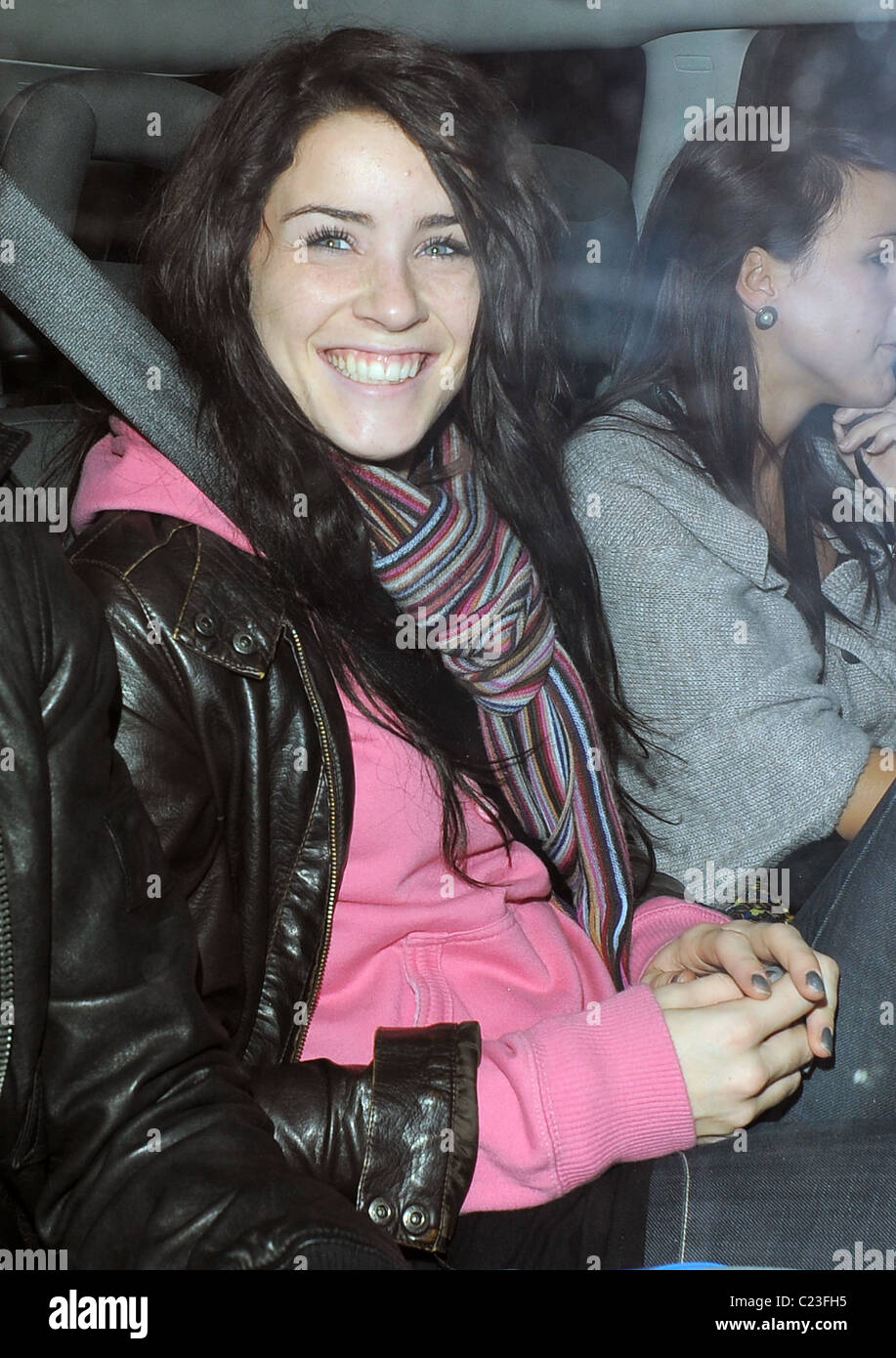 X Factor finalist Lucie Jones is all smiles as she arrives back at The ...