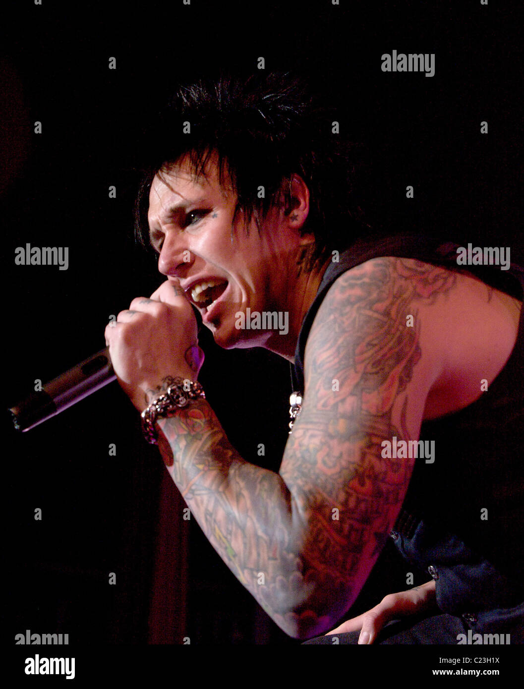 Jacoby Shaddix of Papa Roach performing live Sheffield, England - 14.10 ...