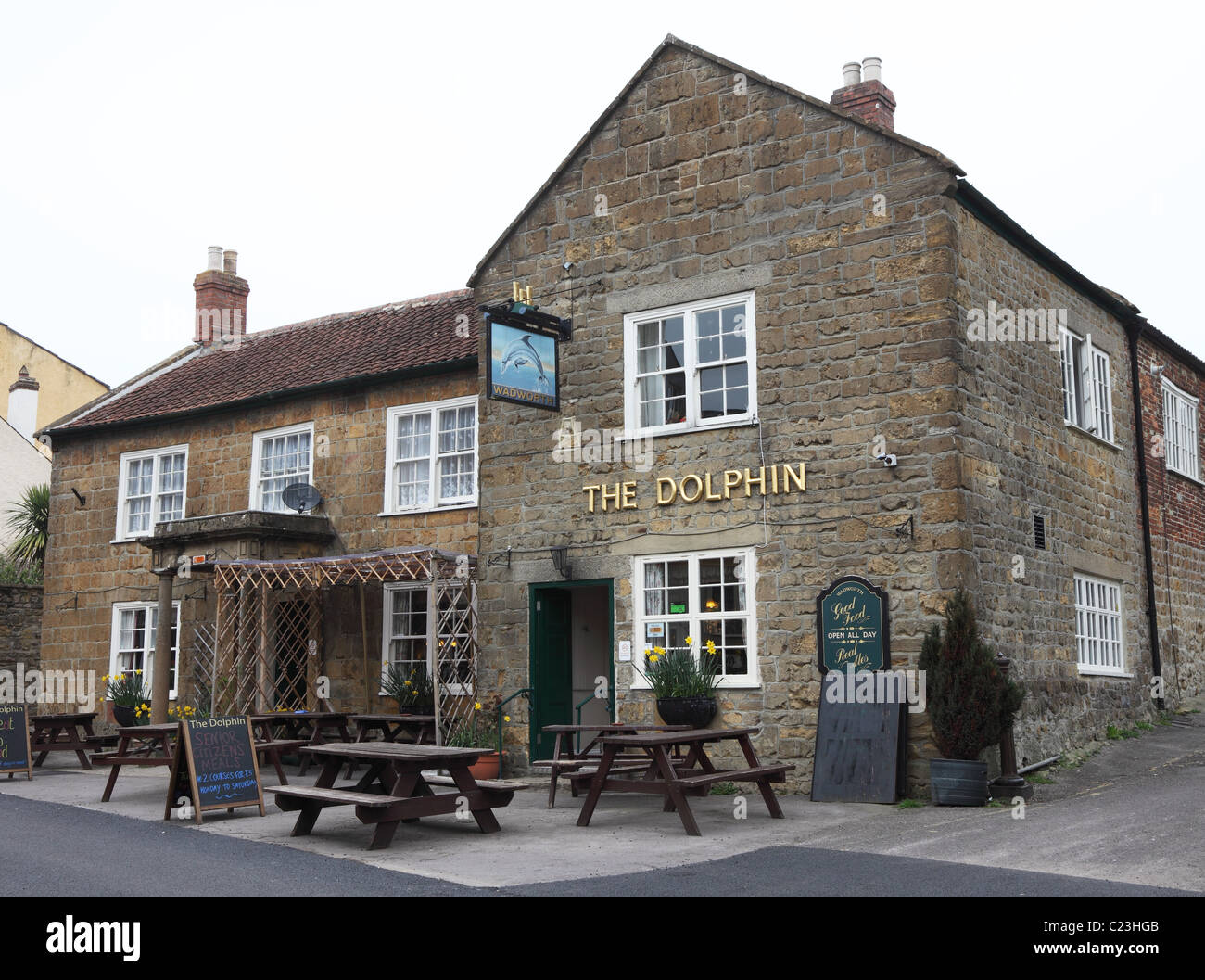 The Dolphin public house Ilminster, Somerset, England Stock Photo - Alamy