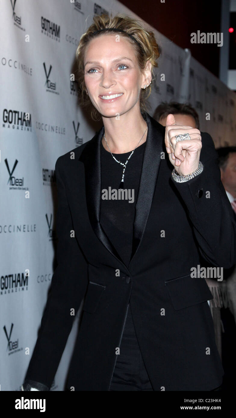 Uma Thurman Premiere of 'Motherhood' hosted by Gotham magazine at the SVA Theater New York City ...