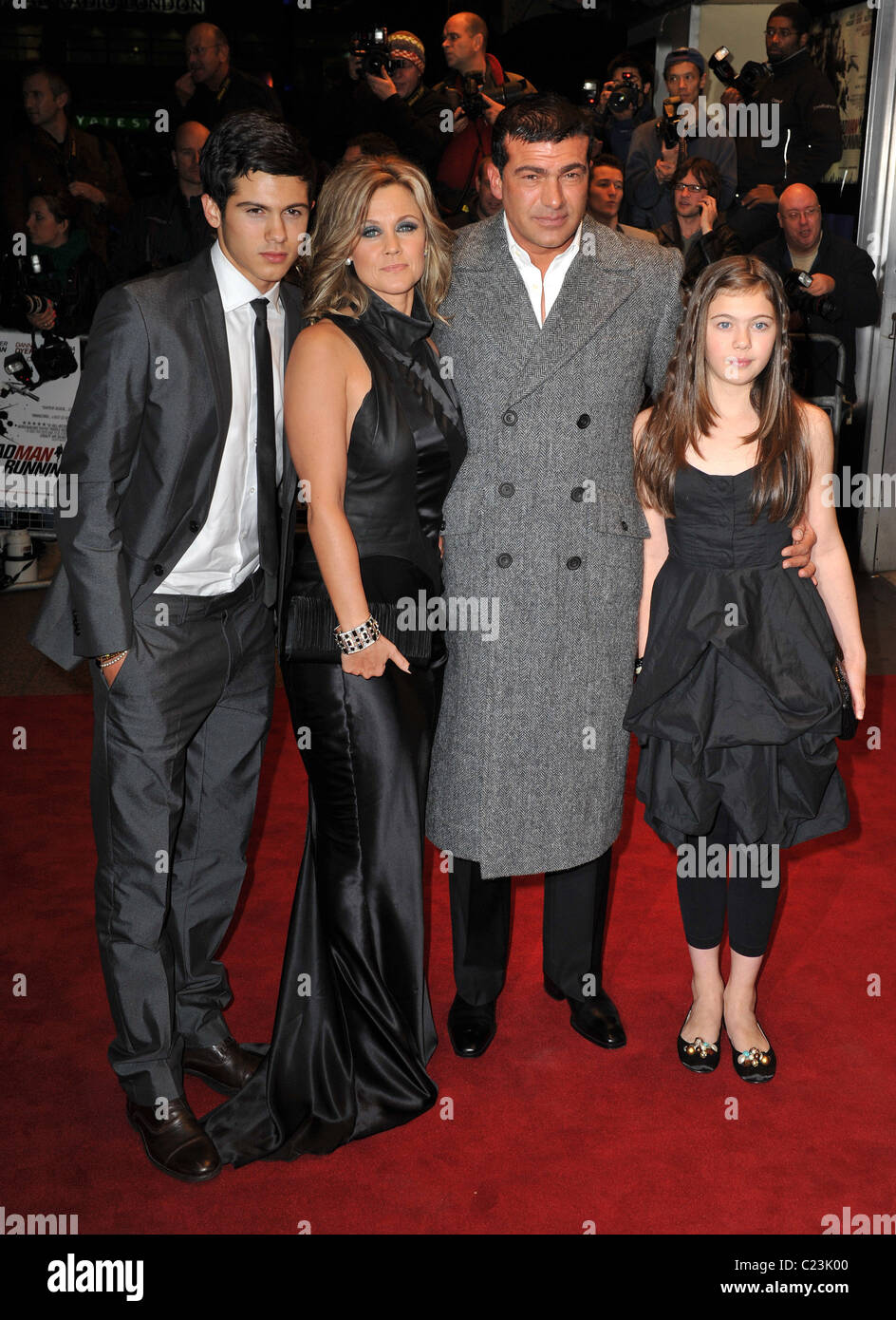 Tamer Hassan and family Dead Man Running - UK film premiere held at the ...