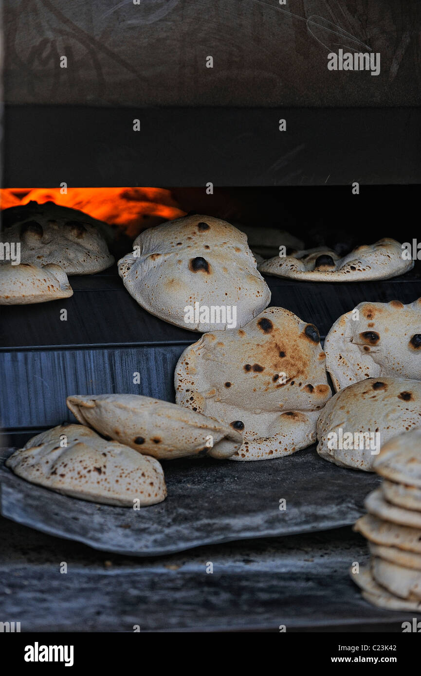 Bread oven in a public bakery in the city of Siwa, western desert ...