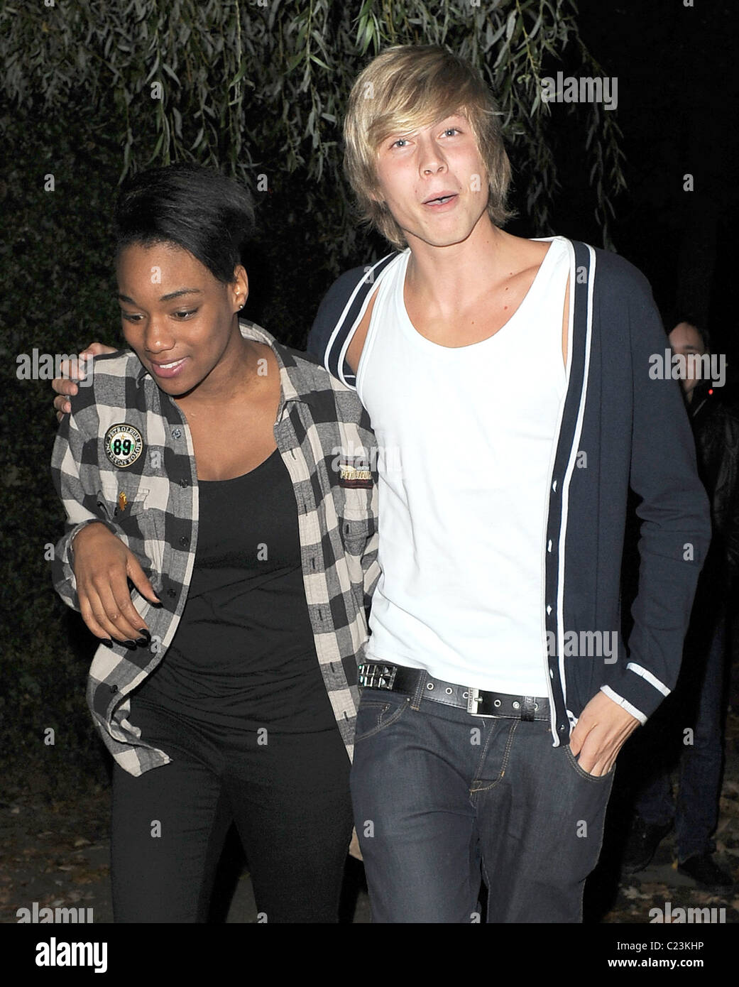 X Factor finalist Rachel Adedeji arrives back at The X Factor House arm ...