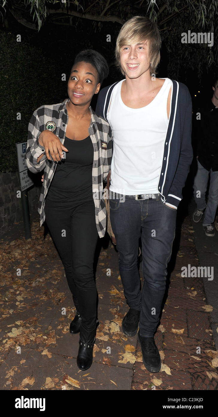 X Factor finalist Rachel Adedeji arrives back at The X Factor House arm ...