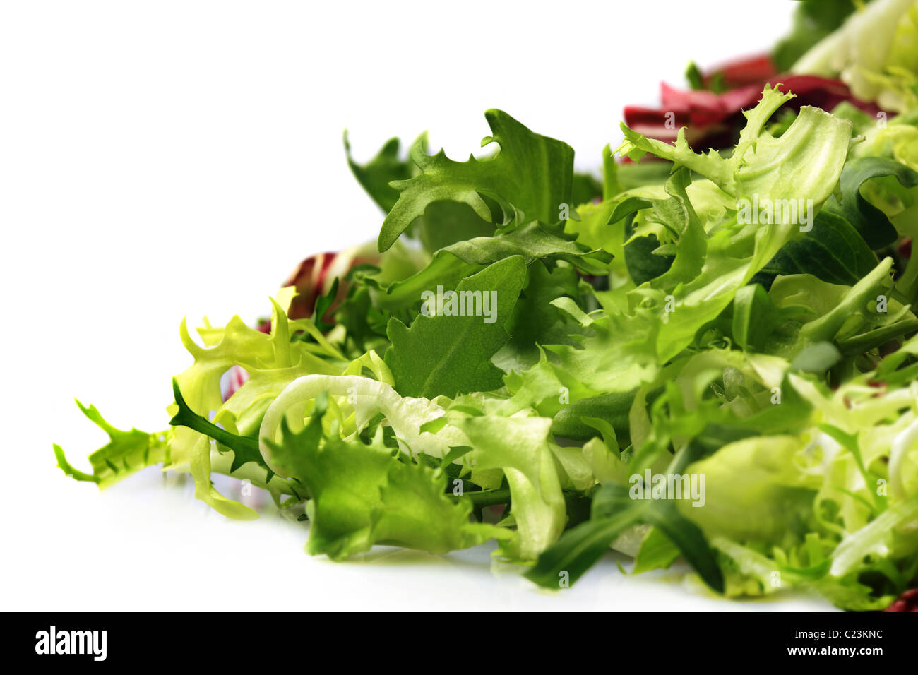 Salad isolated on white Stock Photo - Alamy