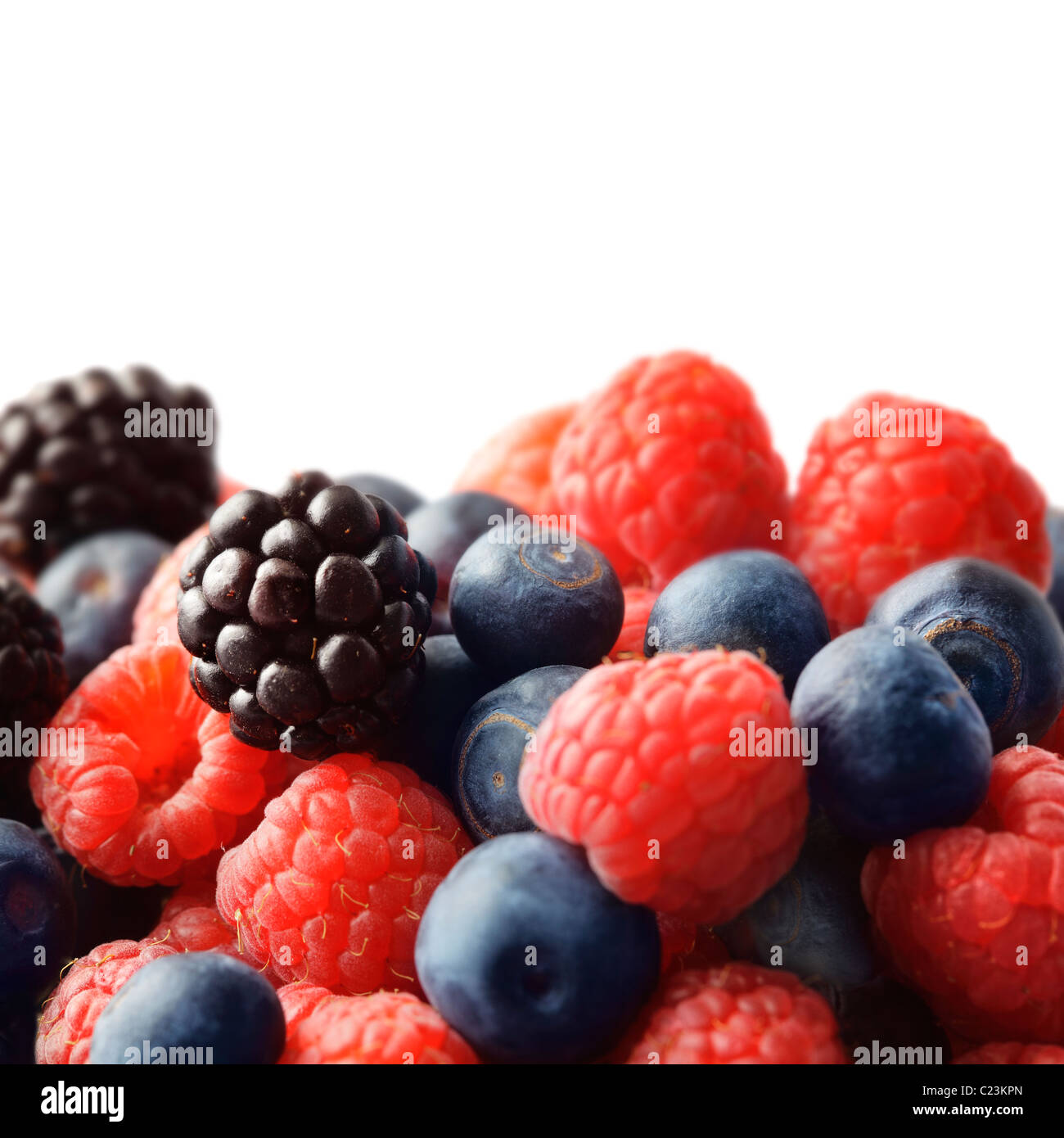 Raspberries & Blueberries Stock Photo - Alamy
