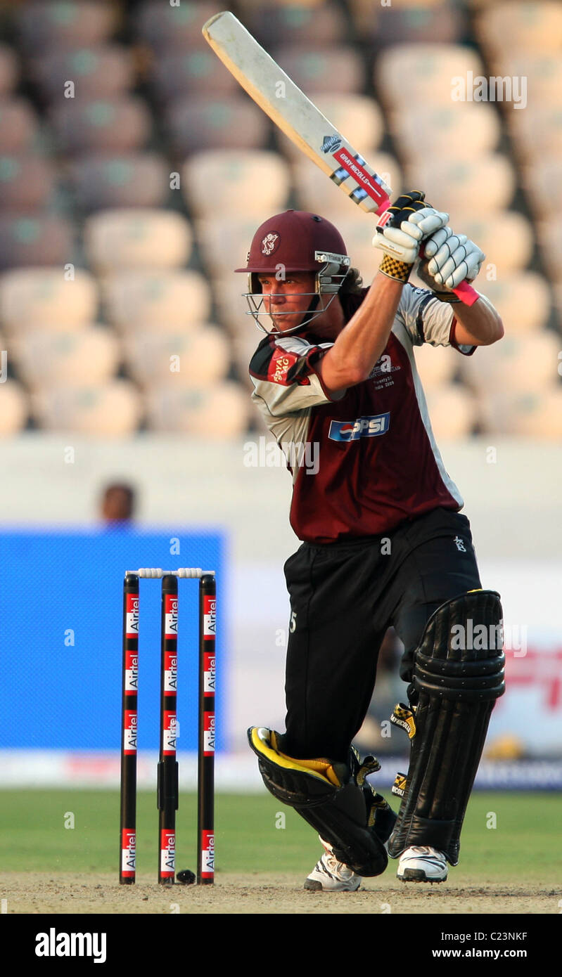 Somerset Batsman James Hildreth in action During The Champions League ...