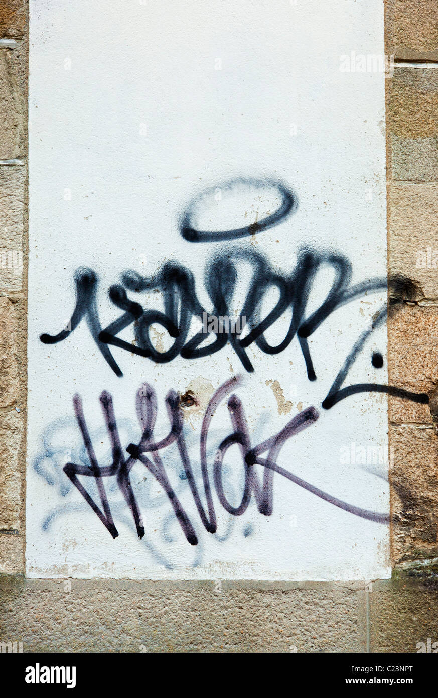 Graffiti on a wall France, Europe Stock Photo - Alamy