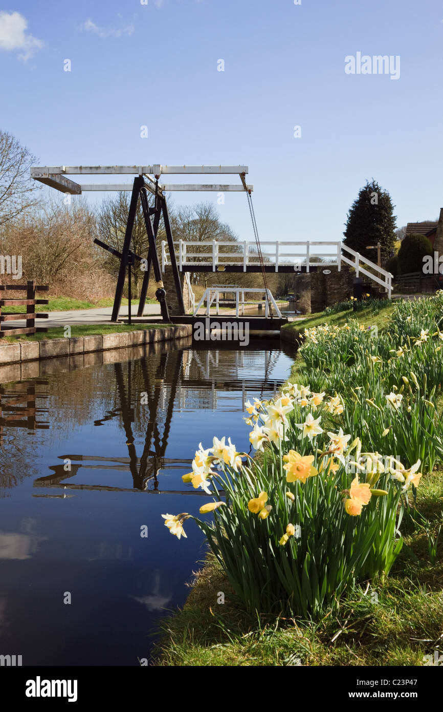 Froncysyllte, Wrexham, North Wales, UK. View of the Llangollen canal ...