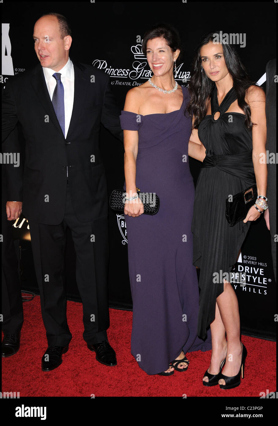 Prince Albert II of Monaco, Peri Ellen Berneand and Demi Moore Rodeo ...