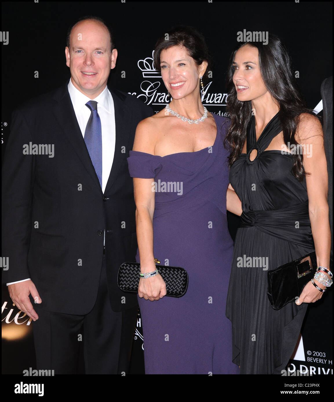 Prince Albert II of Monaco, Peri Ellen Berneand and Demi Moore Rodeo ...