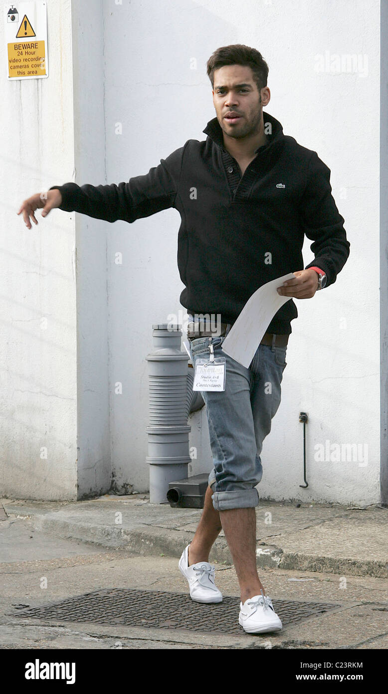 X Factor Finalist - Danyl Johnson arrives at the Fountain Studios ...